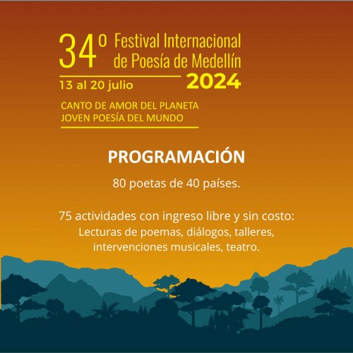 Programación 34 FIPMed - Festival Internacional de Poesía de Medellín
